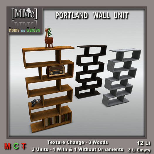 Second Life Marketplace - [MMc] Portland Wall Unit